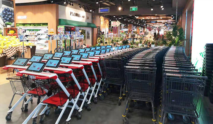 smart shopping cart supplier ,Superhii smart shopping cart